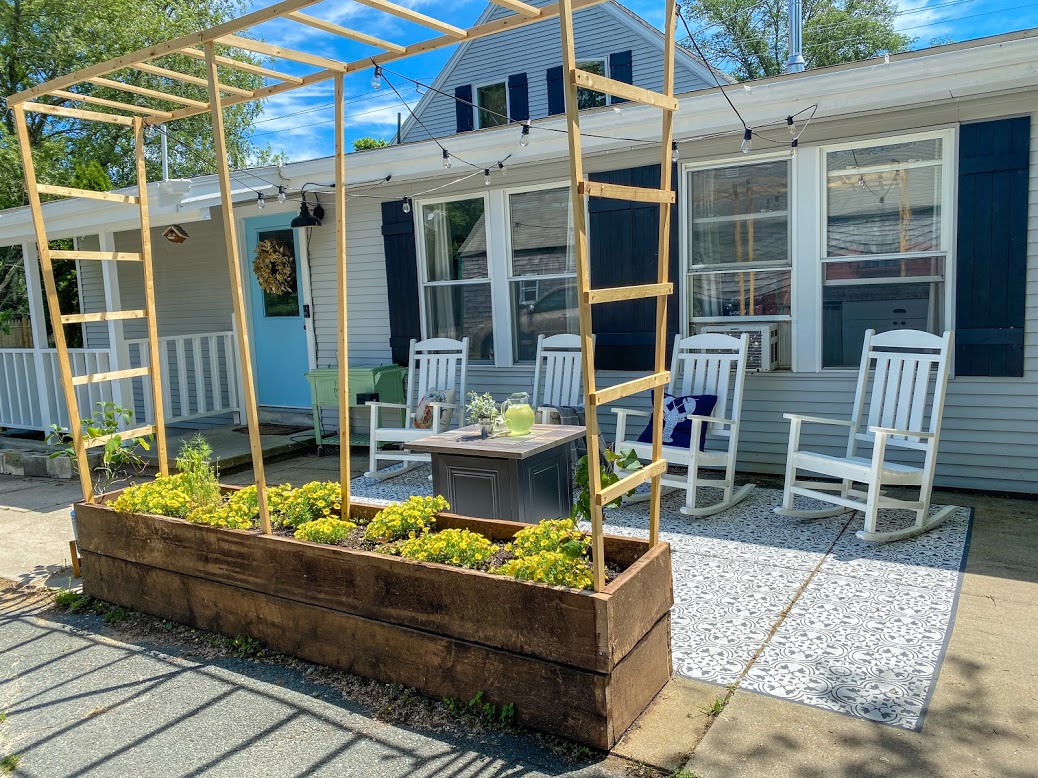 Patio/Back of House Makeover - Old Yankee Farmhouse
